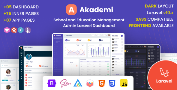 Akademi : School and Education Management Laravel Admin Dashboard Template